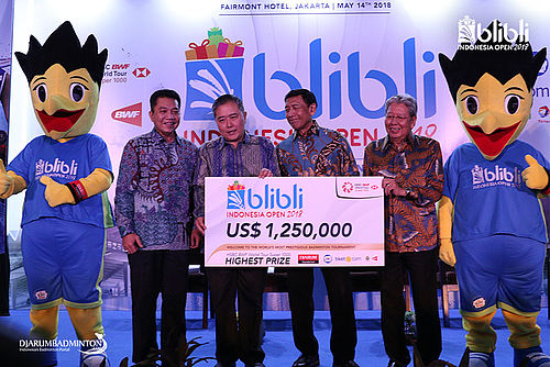 (Blibli Indonesia Open 2018) Prize Money Indonesia Open 2018 Kembali ...
